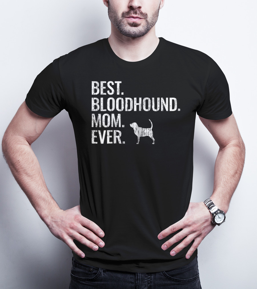 Best Bloodhound Mom Ever Cool Dog Owner 90s T-Shirt