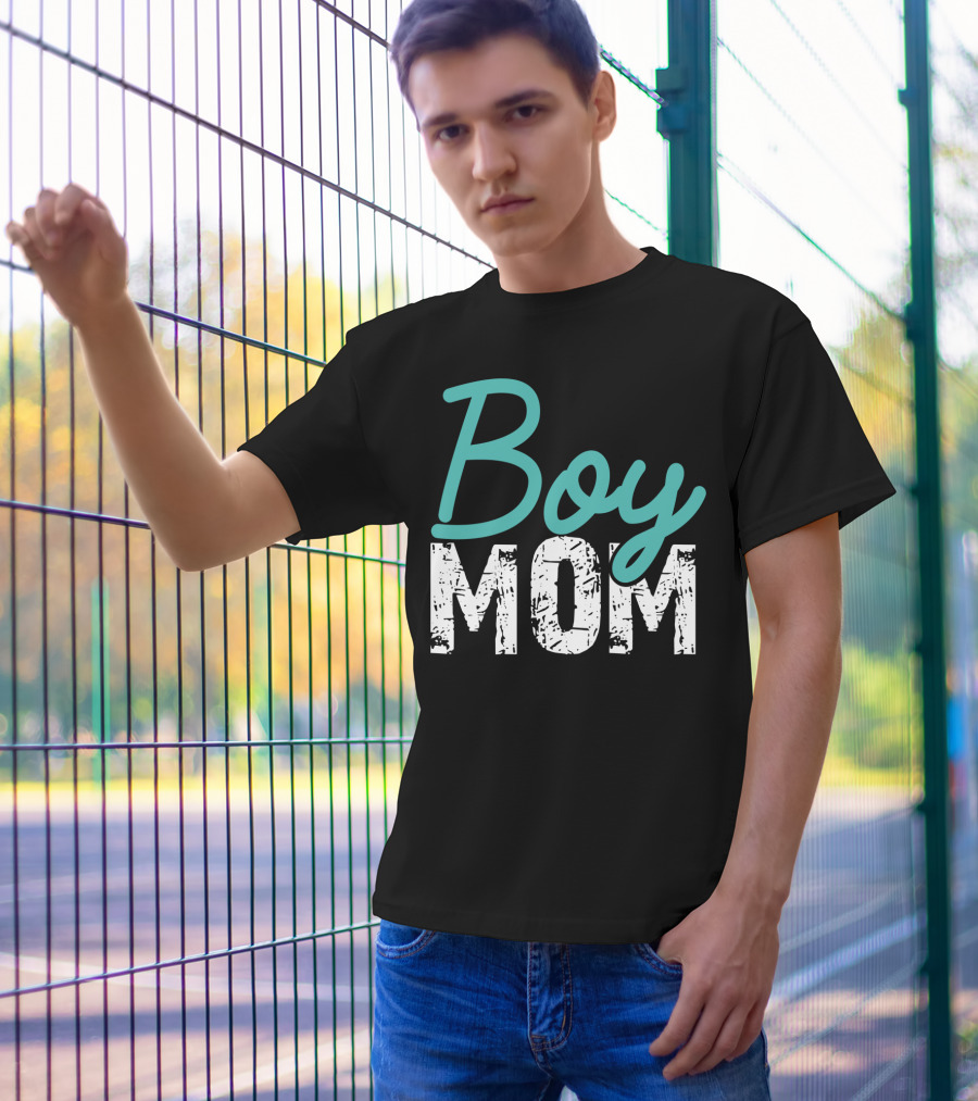 Boy Mom Mother Of Boy Gift For Womens Mom Of Boy T-Shirt