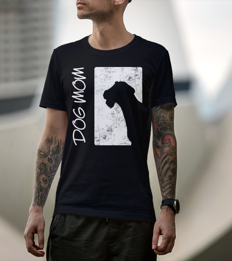Dog Mom Airedale Terrier Silhouette S72 T-Shirt