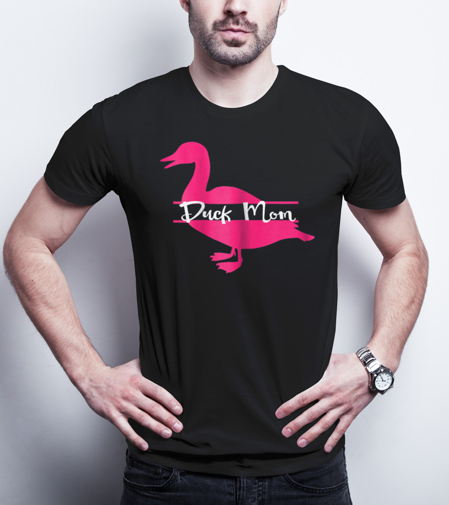 Duck Mom Rouen Pekin Duck Pink T-Shirt