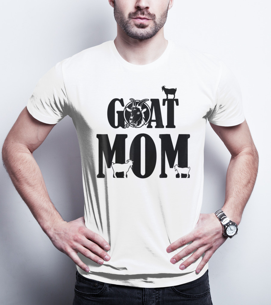 Proud Goat Mom With Cute Goat And Goat T-Shirt