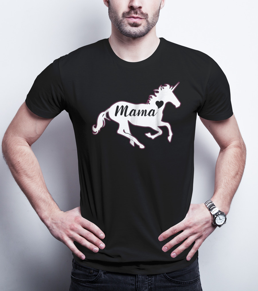 Mama Unicorn Horse Mom Life Women Grandma T-Shirt
