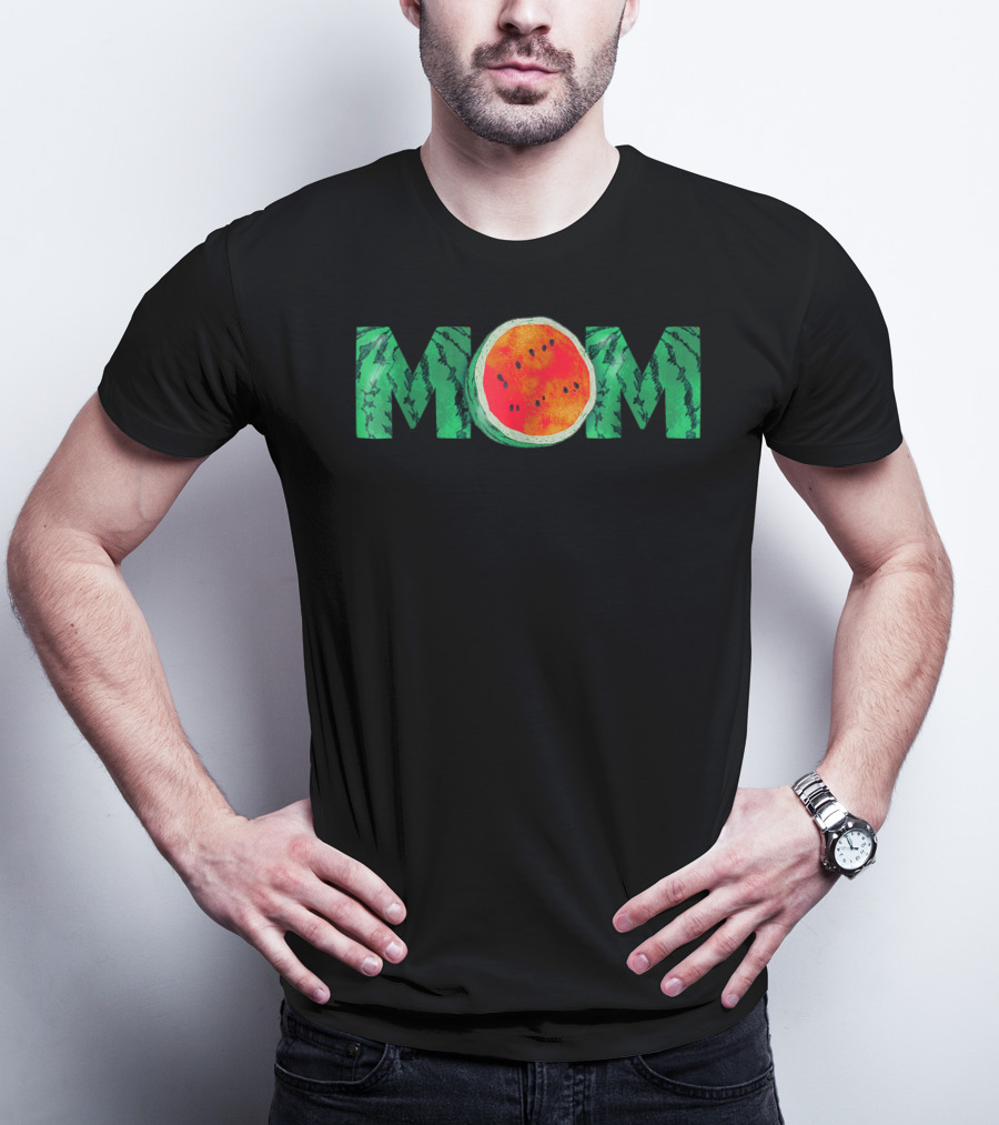 Mom Watermelon Funny Summer Melon Fruit Cool T-Shirt