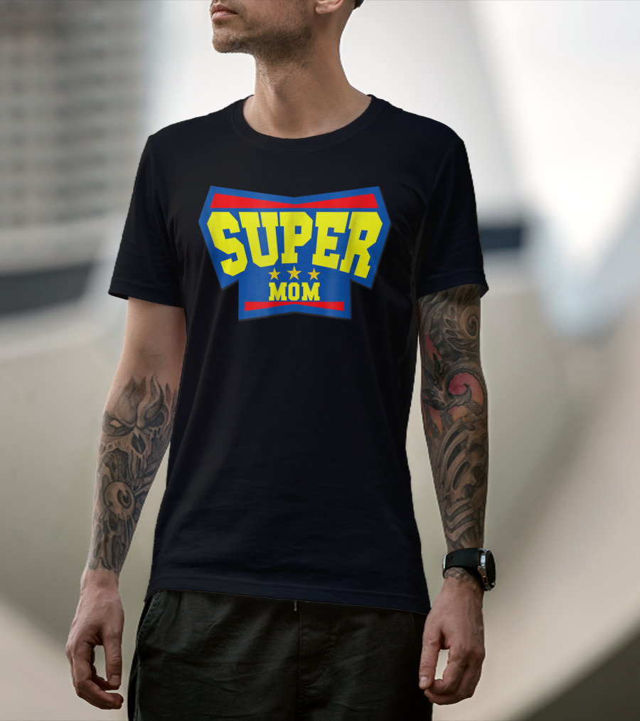 Super Mom Superhero Mother Star T-Shirt