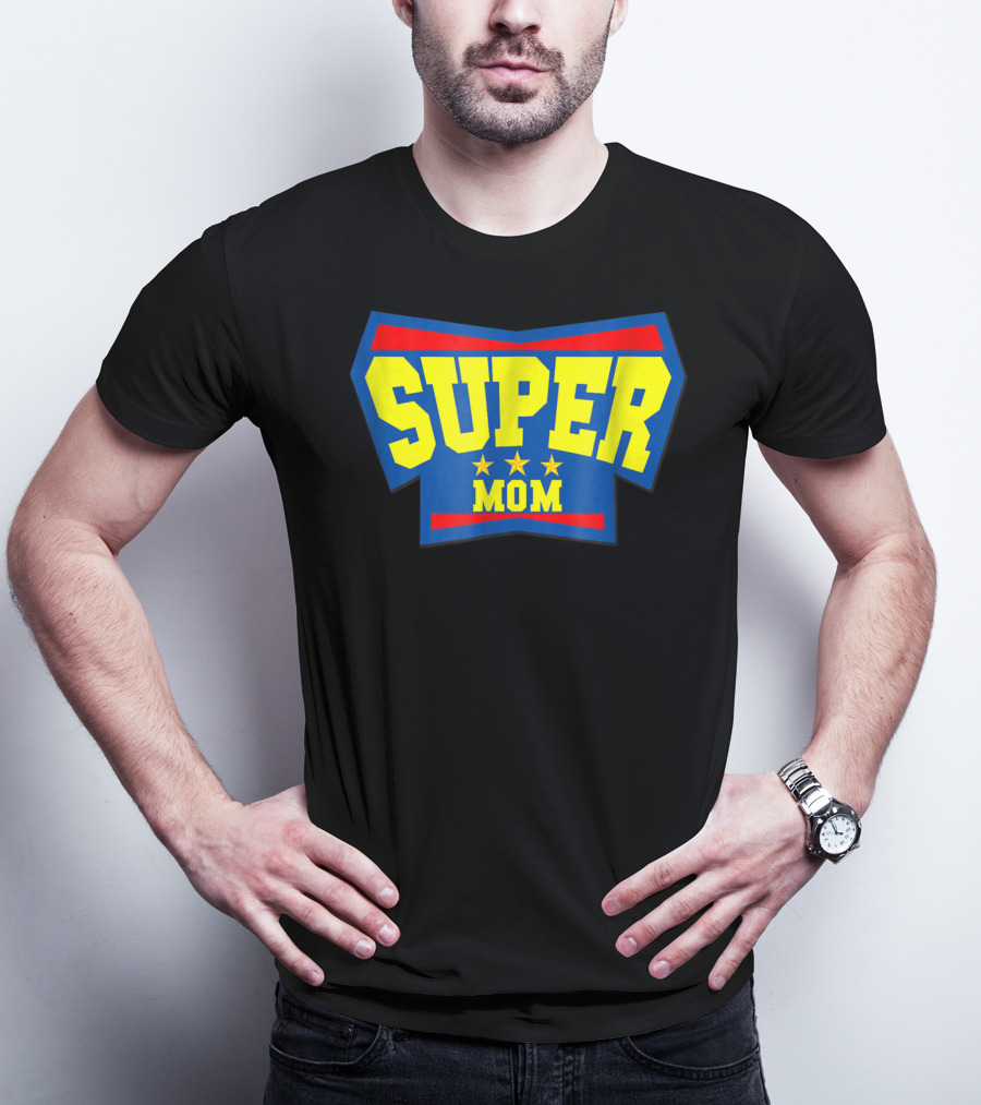 Super Mom Superhero Mother Star T-Shirt