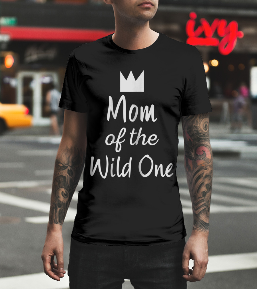 Mom Of The Wild One Crown Mothership Pregnant T-Shirt