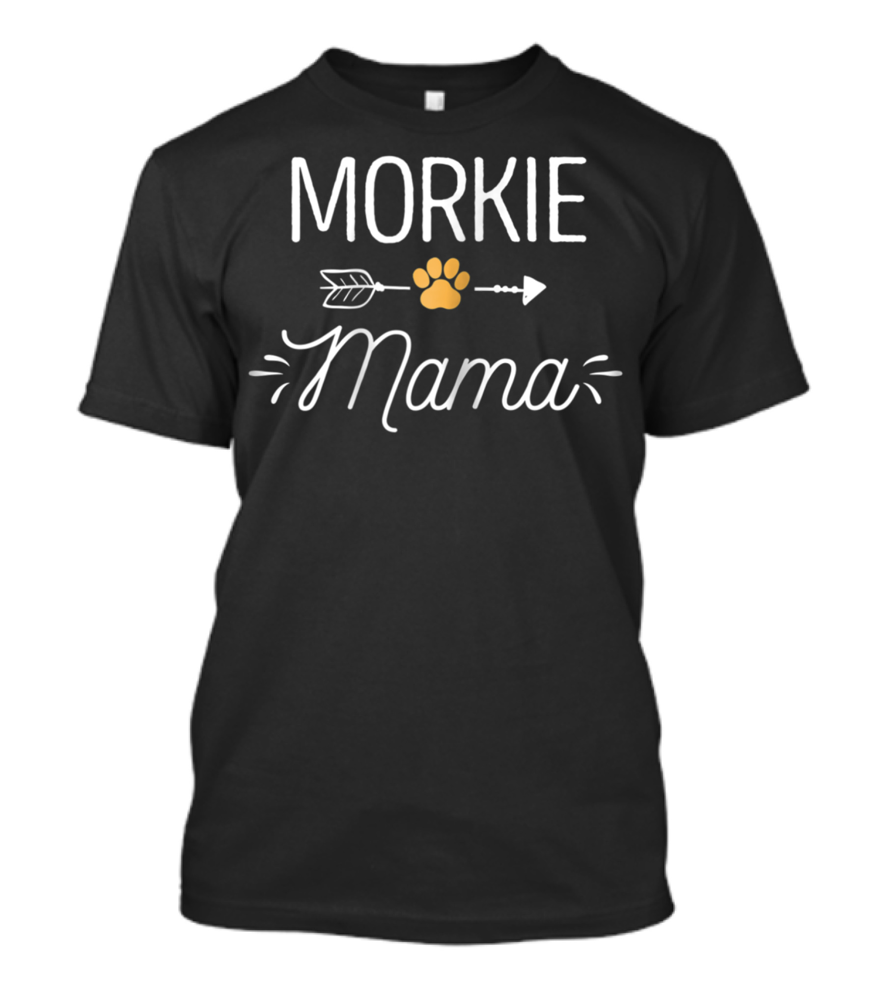 Morkie Mama Cute Dog Lover Mom Yorkshire Terrier Mom Paw Print Arrow T-Shirt