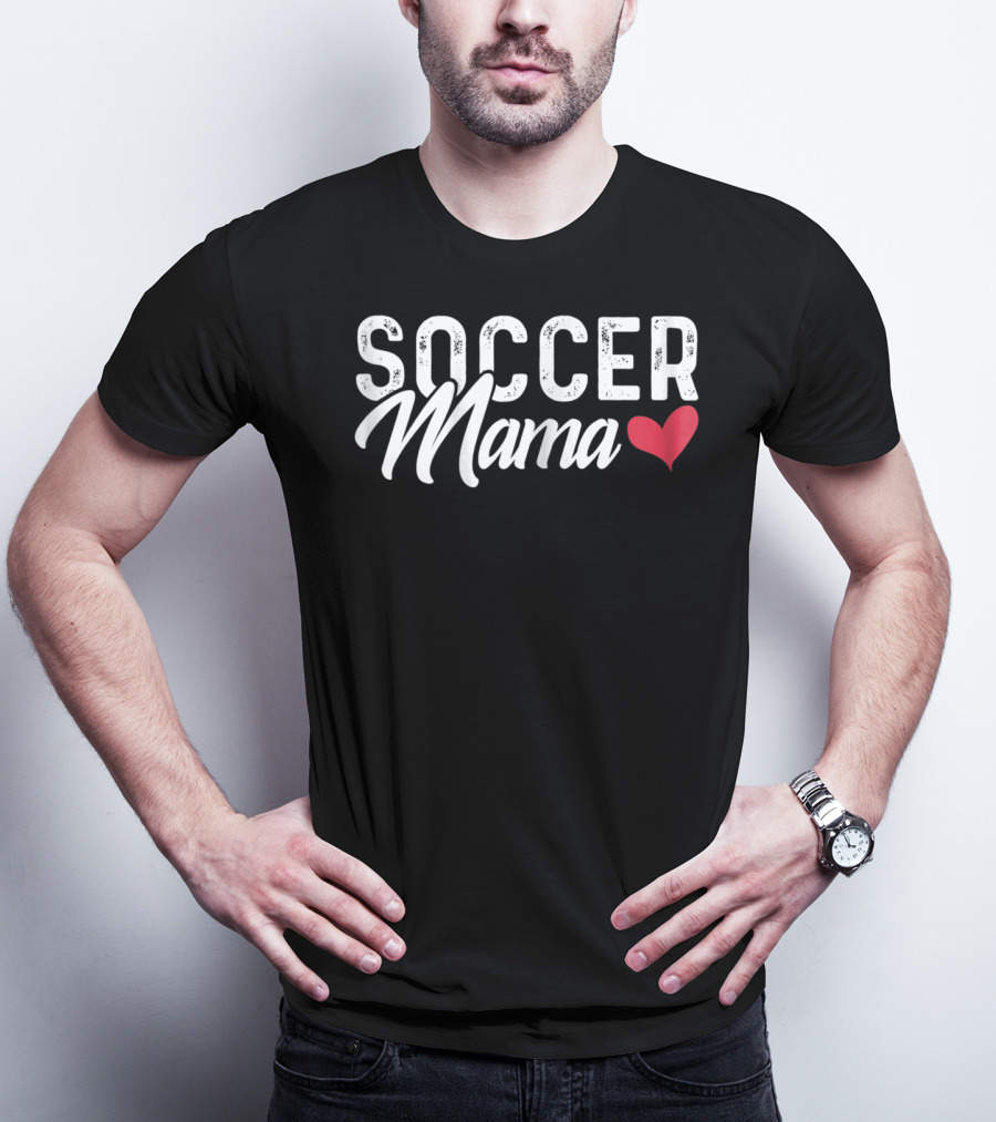 Soccer Mama Heart Football Mom T-Shirt