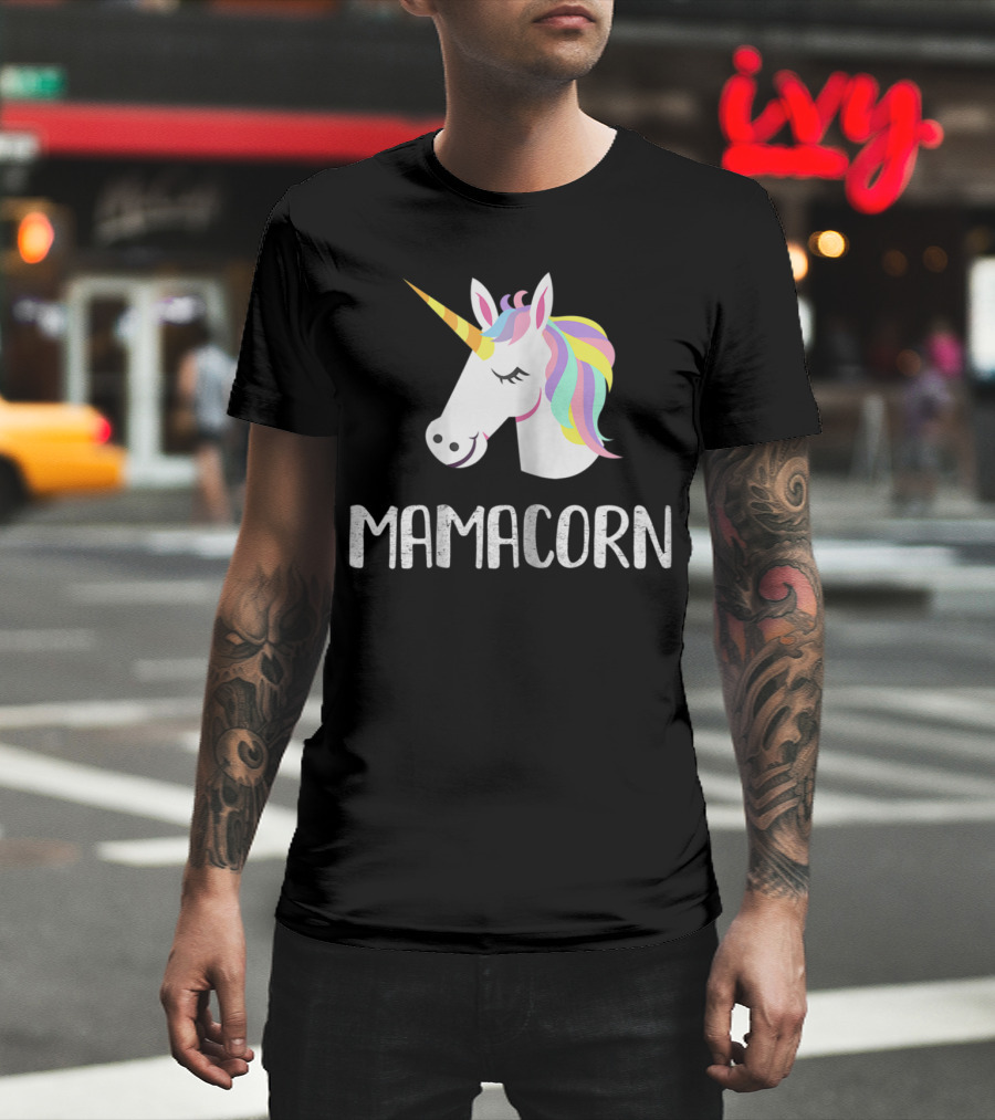 Mamacorn Unicorn Mom And Baby Mama T-Shirt