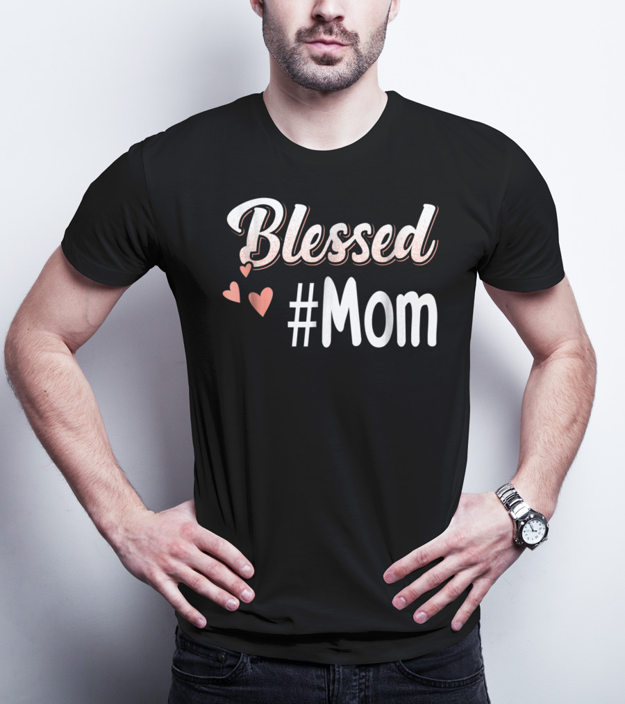 Blessed #Mom Promoted To Mom43 Hearts T-Shirt
