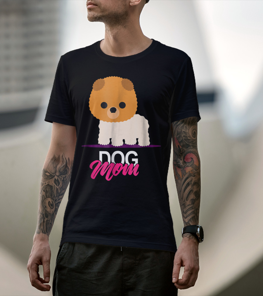 DOG MOM Funny Dog Lover Cute Pomeranian Art S97 T-Shirt