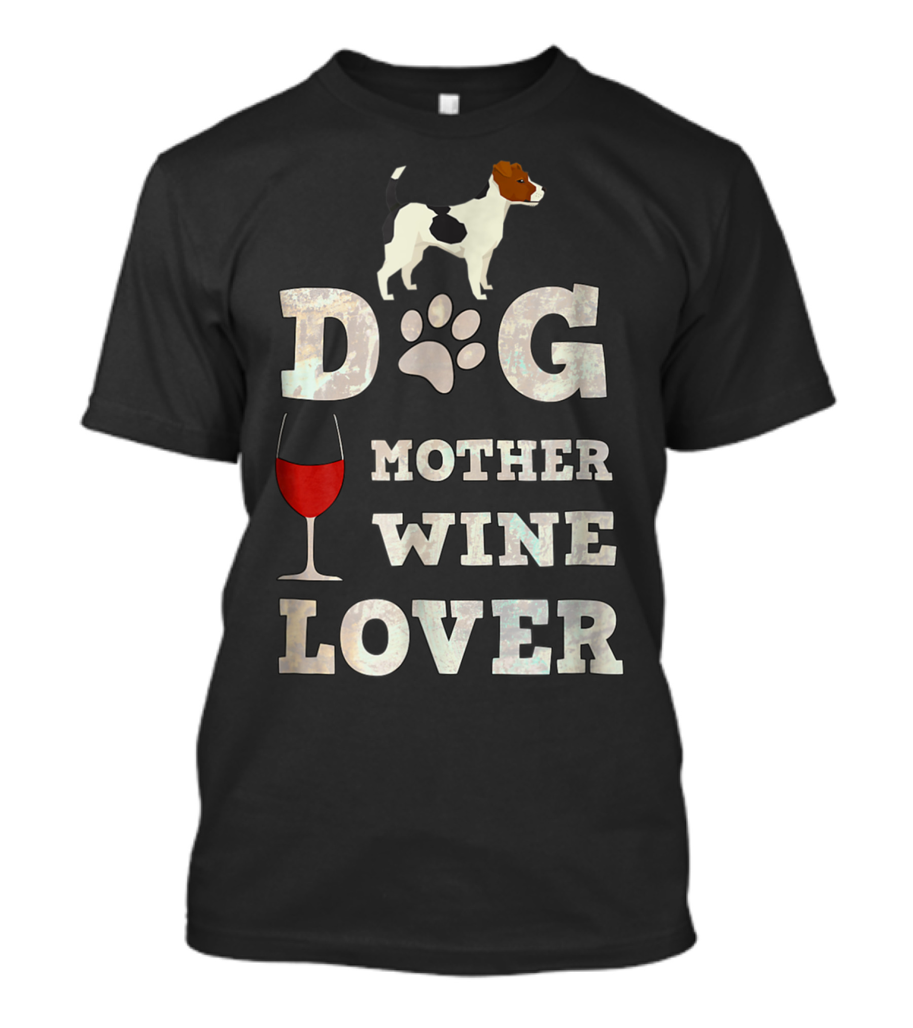 Dog Mother Wine Lover Jack Russell Terrier Mom Funny T-Shirt