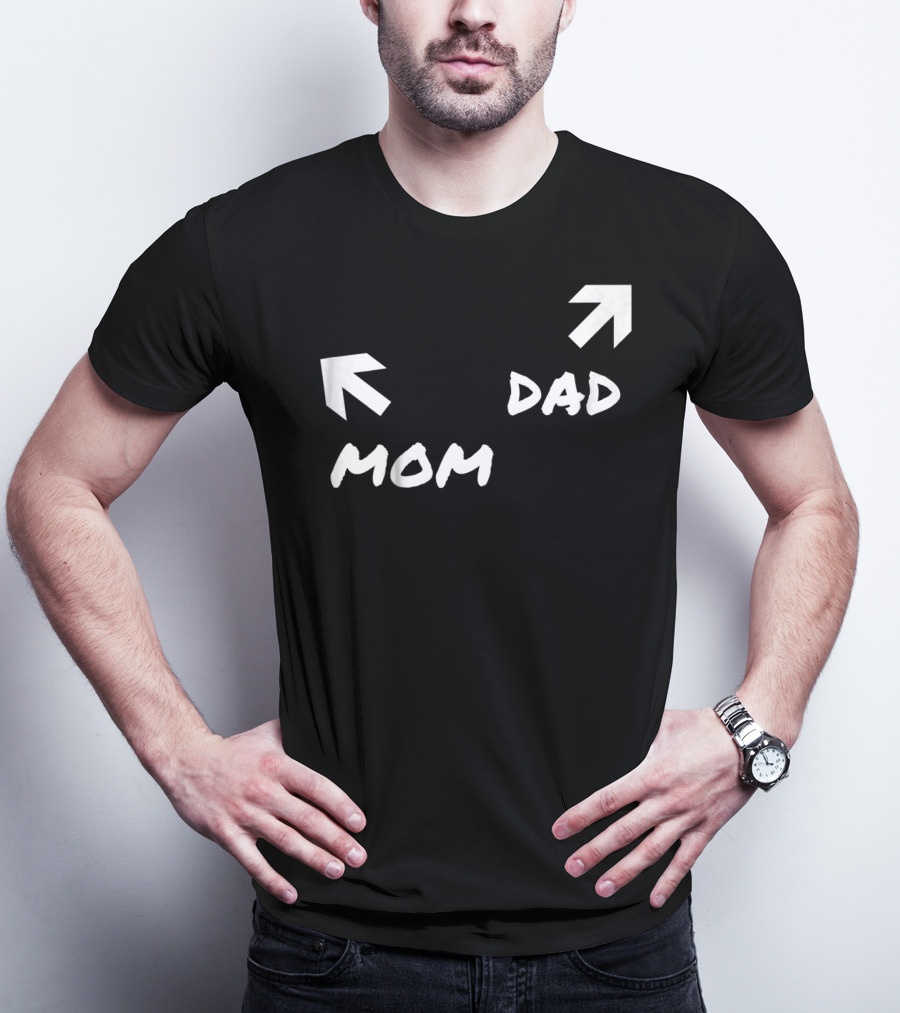 Kids Funny Mom And Dad Arrow Birthday Present51 T-Shirt