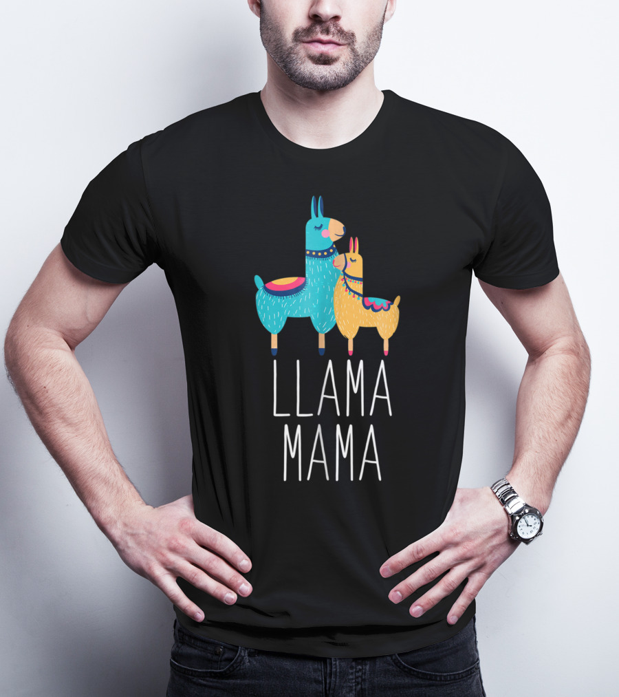 LLAMA MAMA Funny Llamas Mom Meme Cute T-Shirt