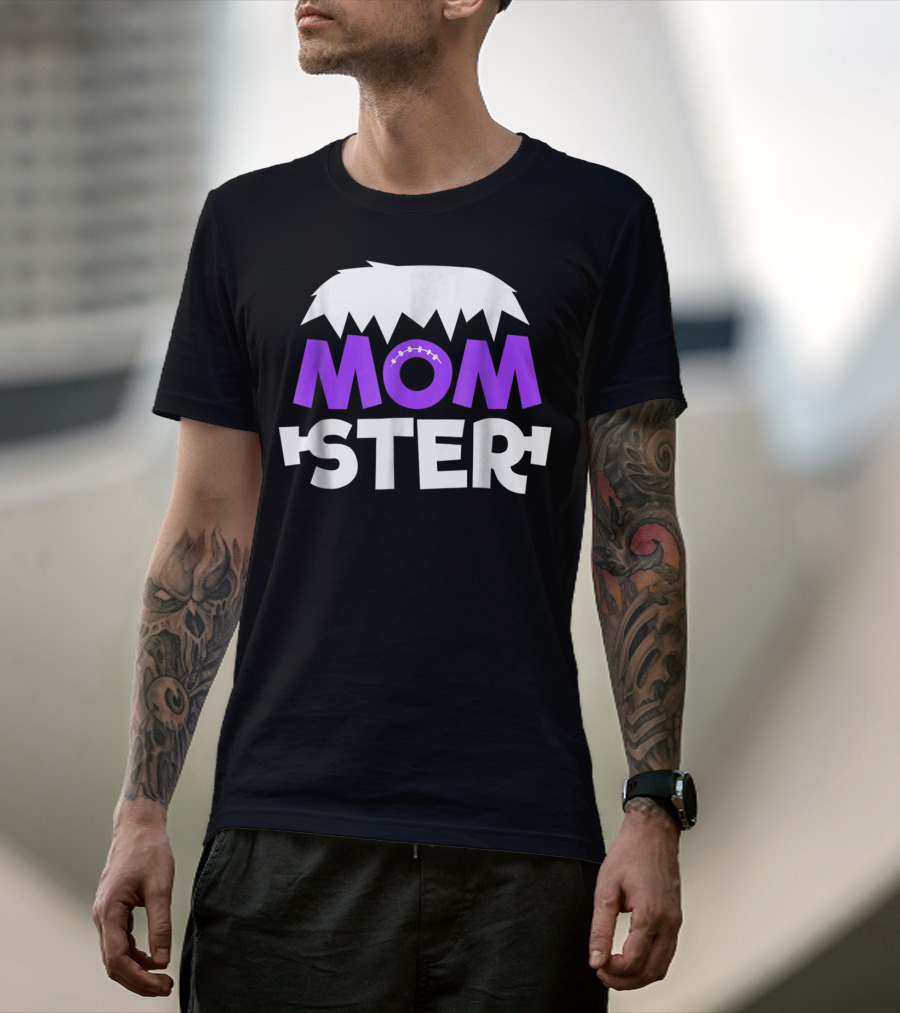 Momster Momster Funny Mom Frankenstein Hair And Stitches T-Shirt