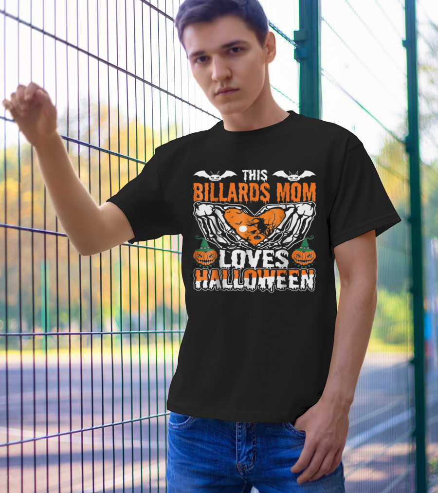 This Billards Mom Loves Halloween T-Shirt