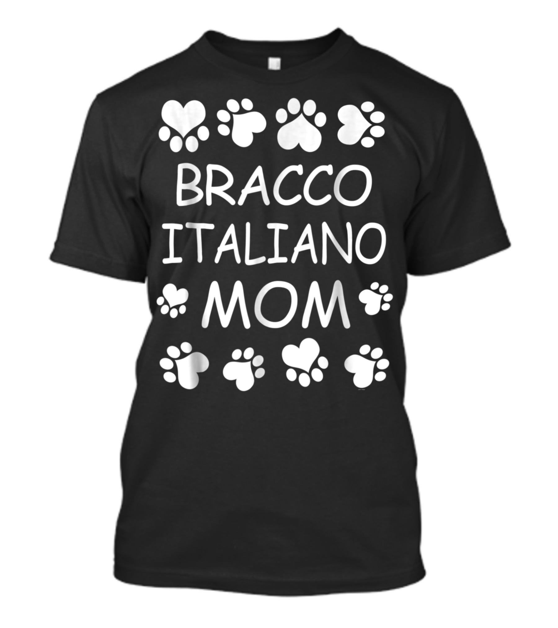 Bracco Italiano Mom Heart And Paw Print Christmas Birthday Gift T-Shirt