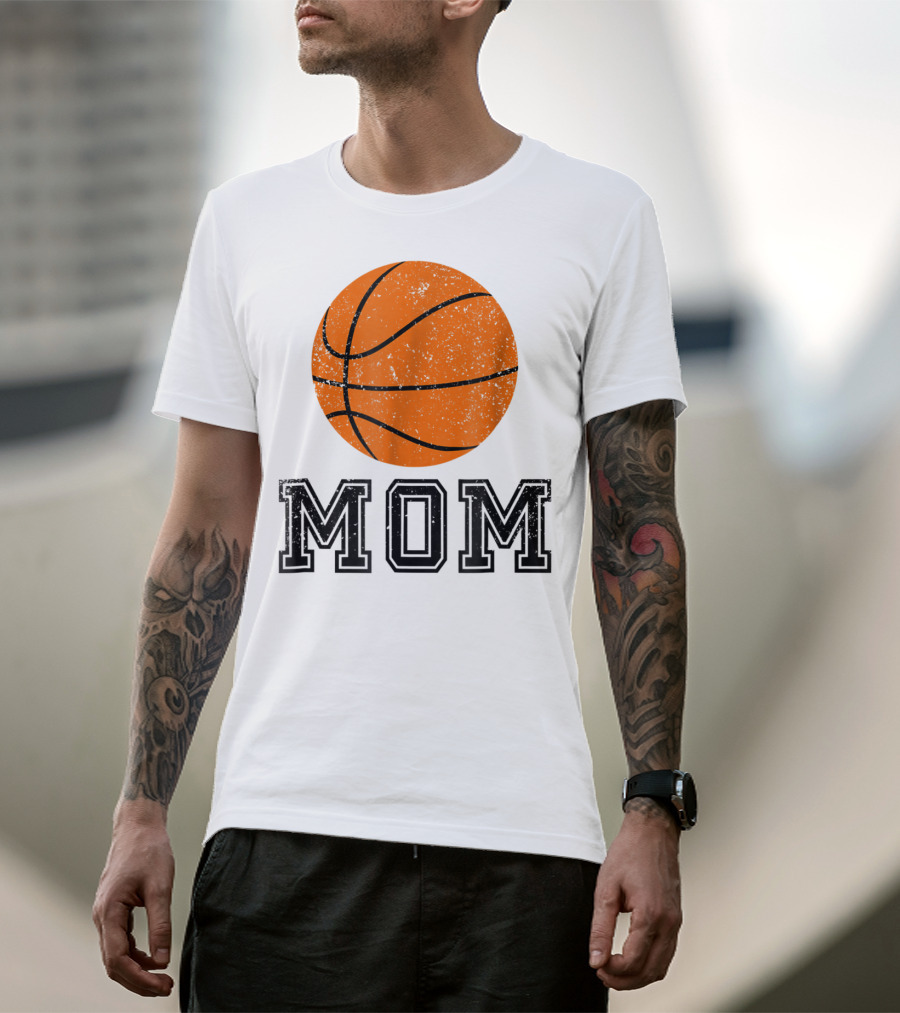 Basketball Mom Minimalist Ball MOM Mas88 T-Shirt