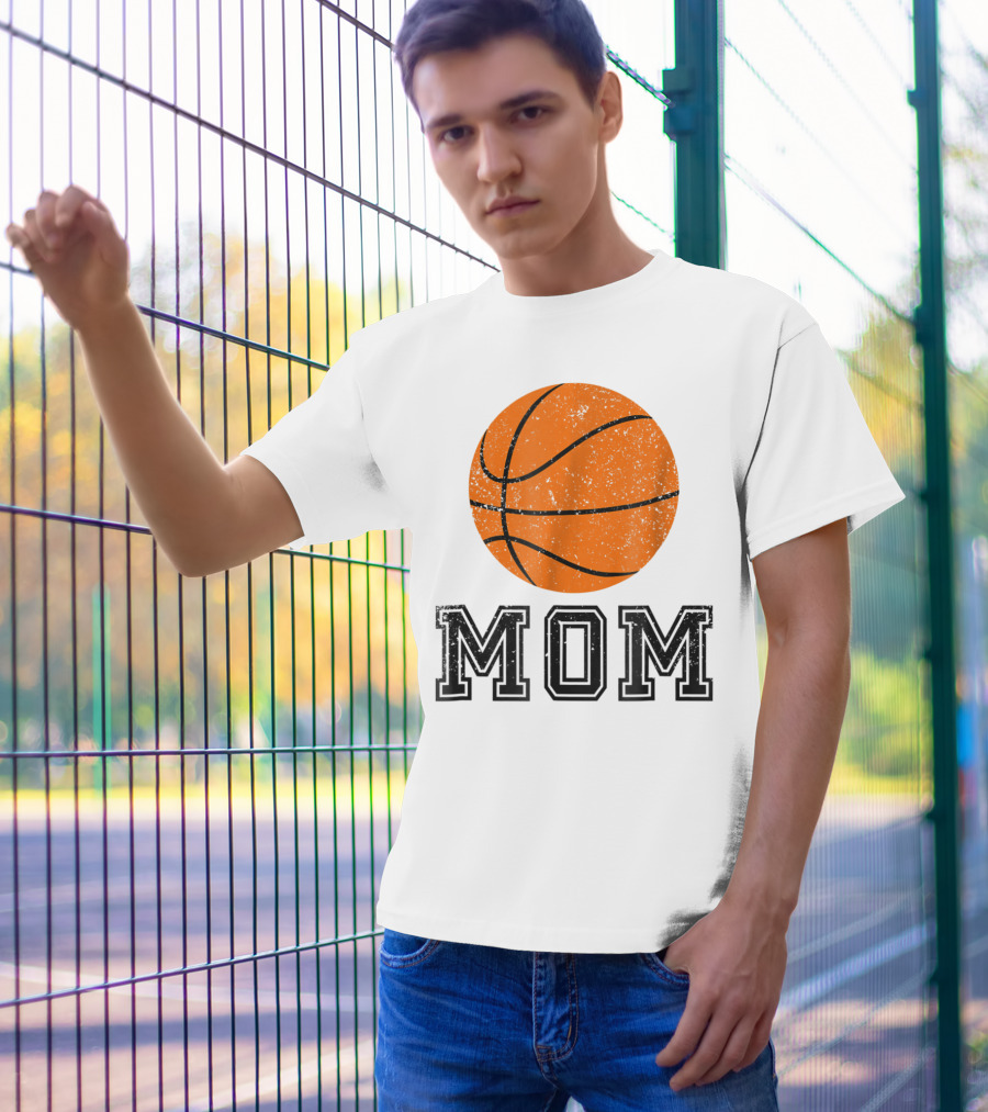 Basketball Mom Minimalist Ball MOM Mas88 T-Shirt