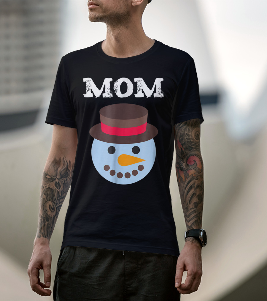Mom Snowman Fun Family Christmas Matching PJ 30 T-Shirt