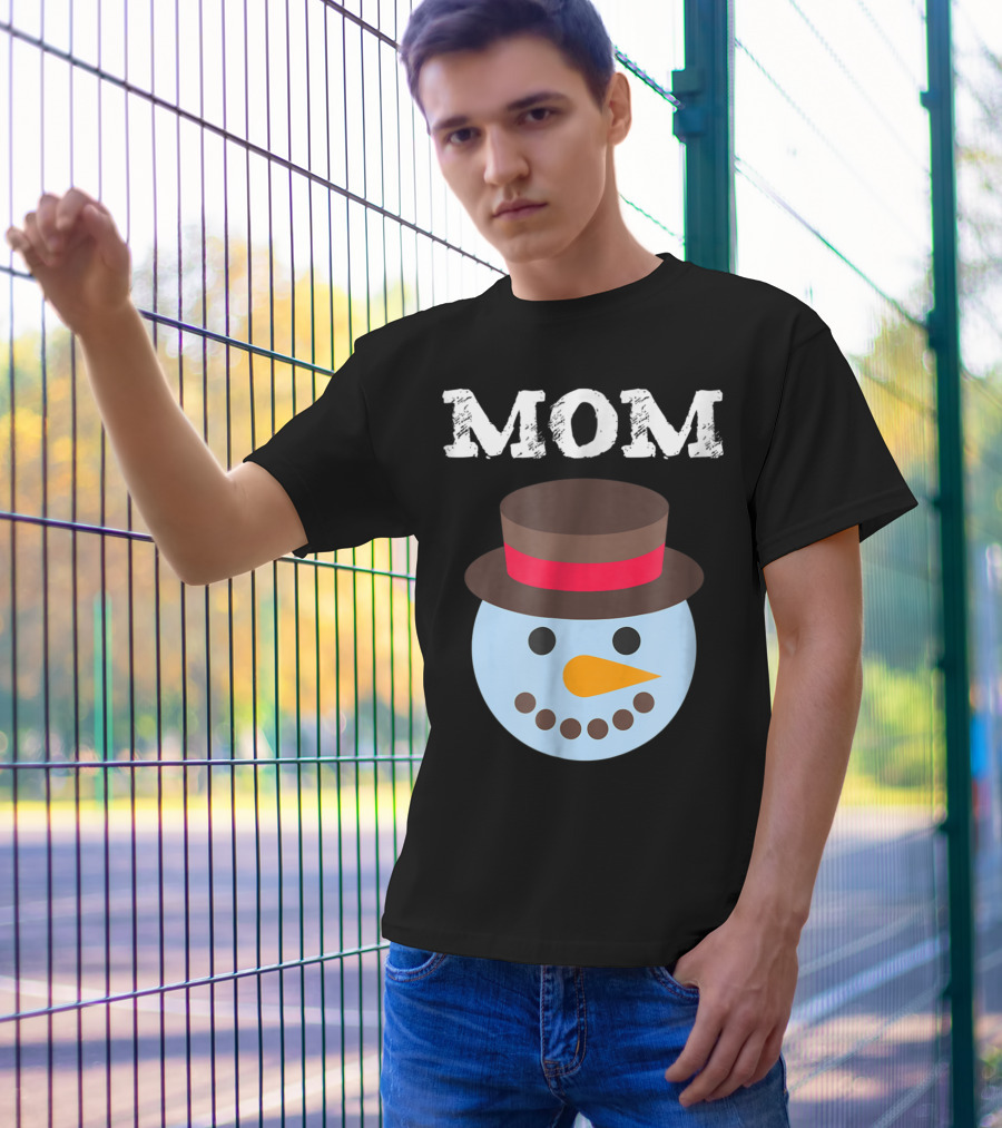 Mom Snowman Fun Family Christmas Matching PJ 30 T-Shirt