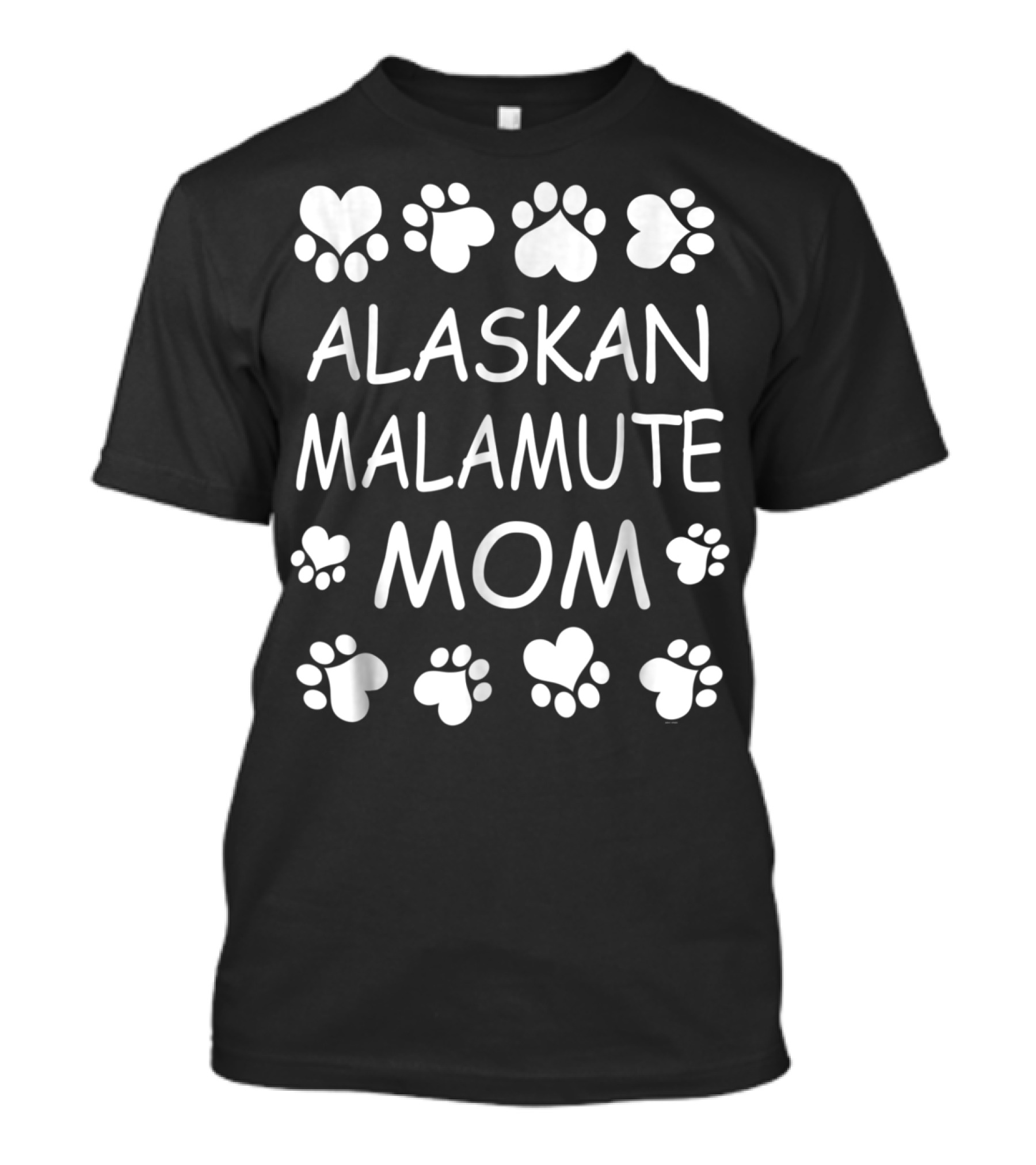 Alaskan Malamute Mom Paw Print Lover T-Shirt