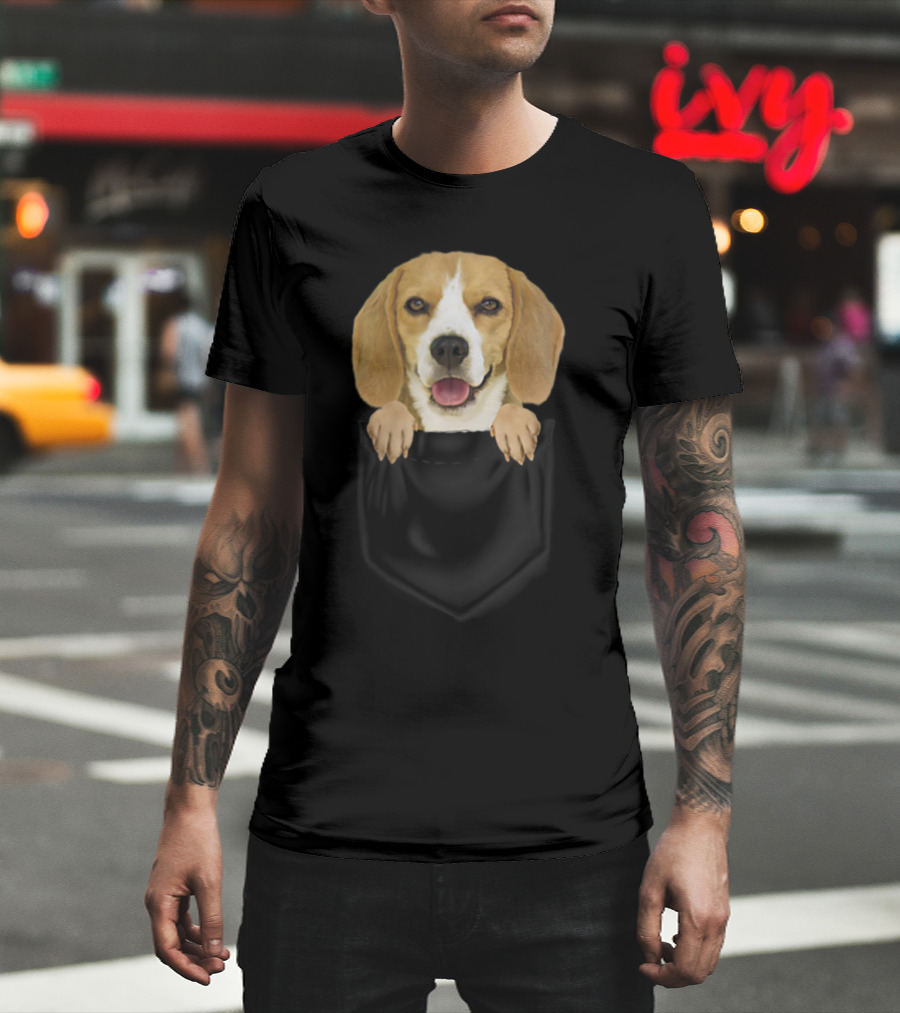 Beagle In Your Pocket Beagle Mom Loves87 T-Shirt