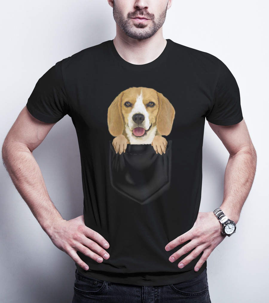 Beagle In Your Pocket Beagle Mom Loves87 T-Shirt