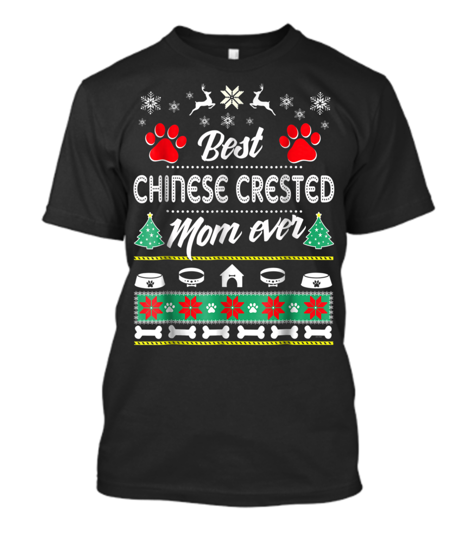 Best Chinese Crested Mom Ever Christmas T-Shirt