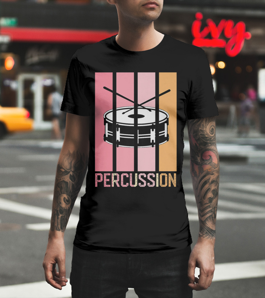 Percussion Drum Band Mom Marching Band School T-Shirt