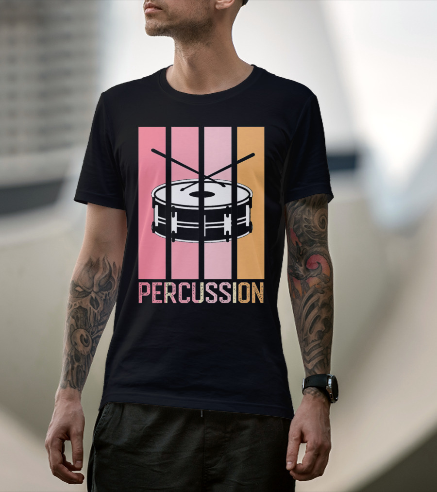 Percussion Drum Band Mom Marching Band School T-Shirt
