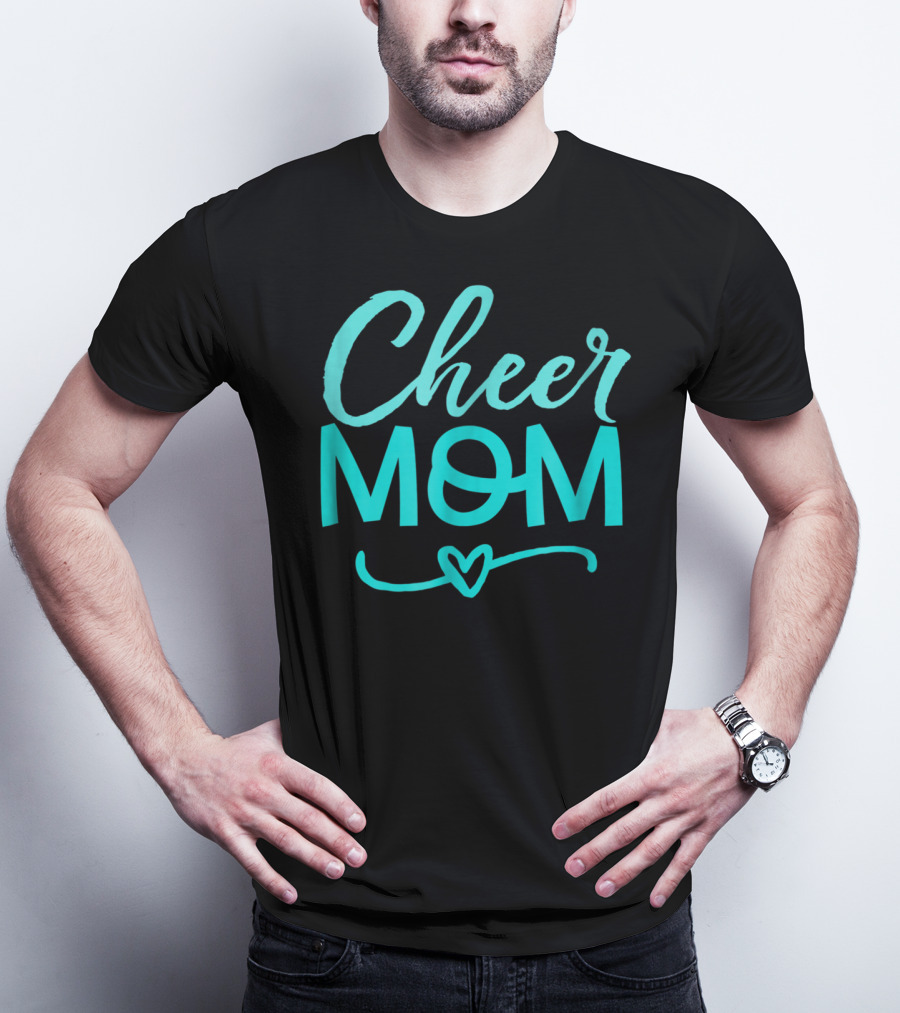 Cheer Mom Heart Symbol For All Moms Around The World T-Shirt