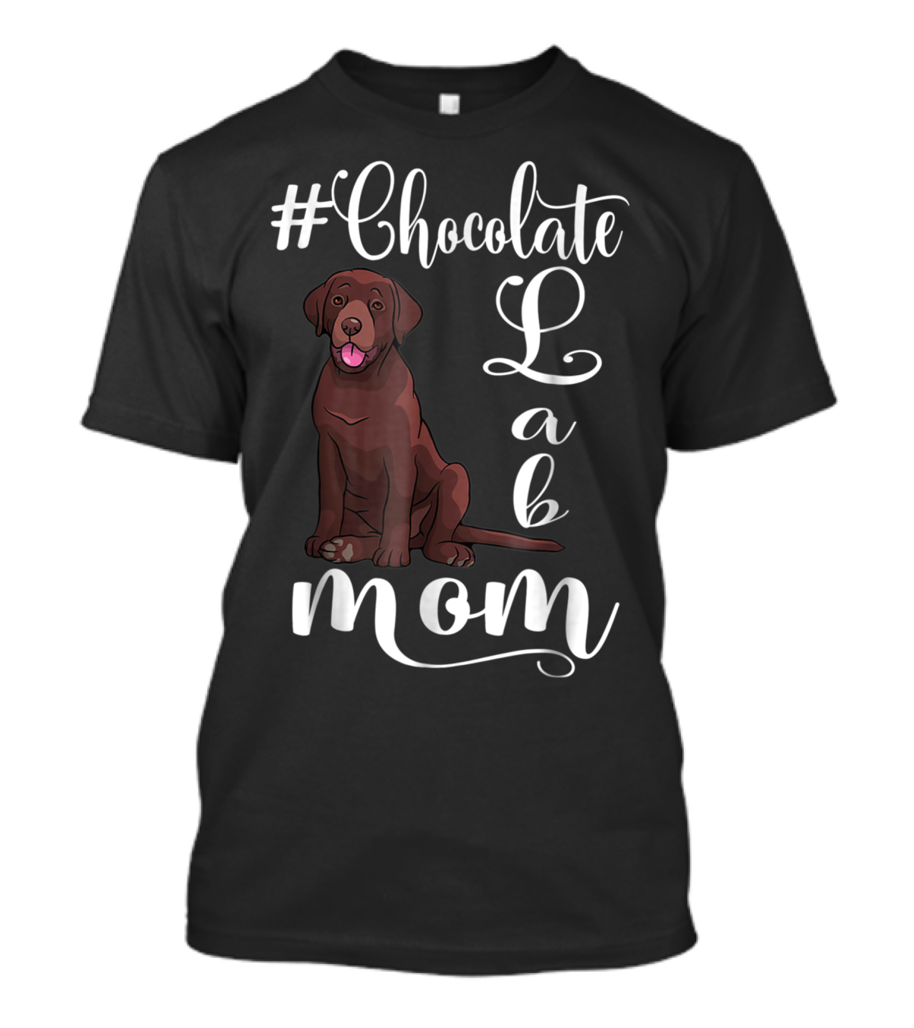 Chocolate Lab Mom For Labrador Dog T-Shirt