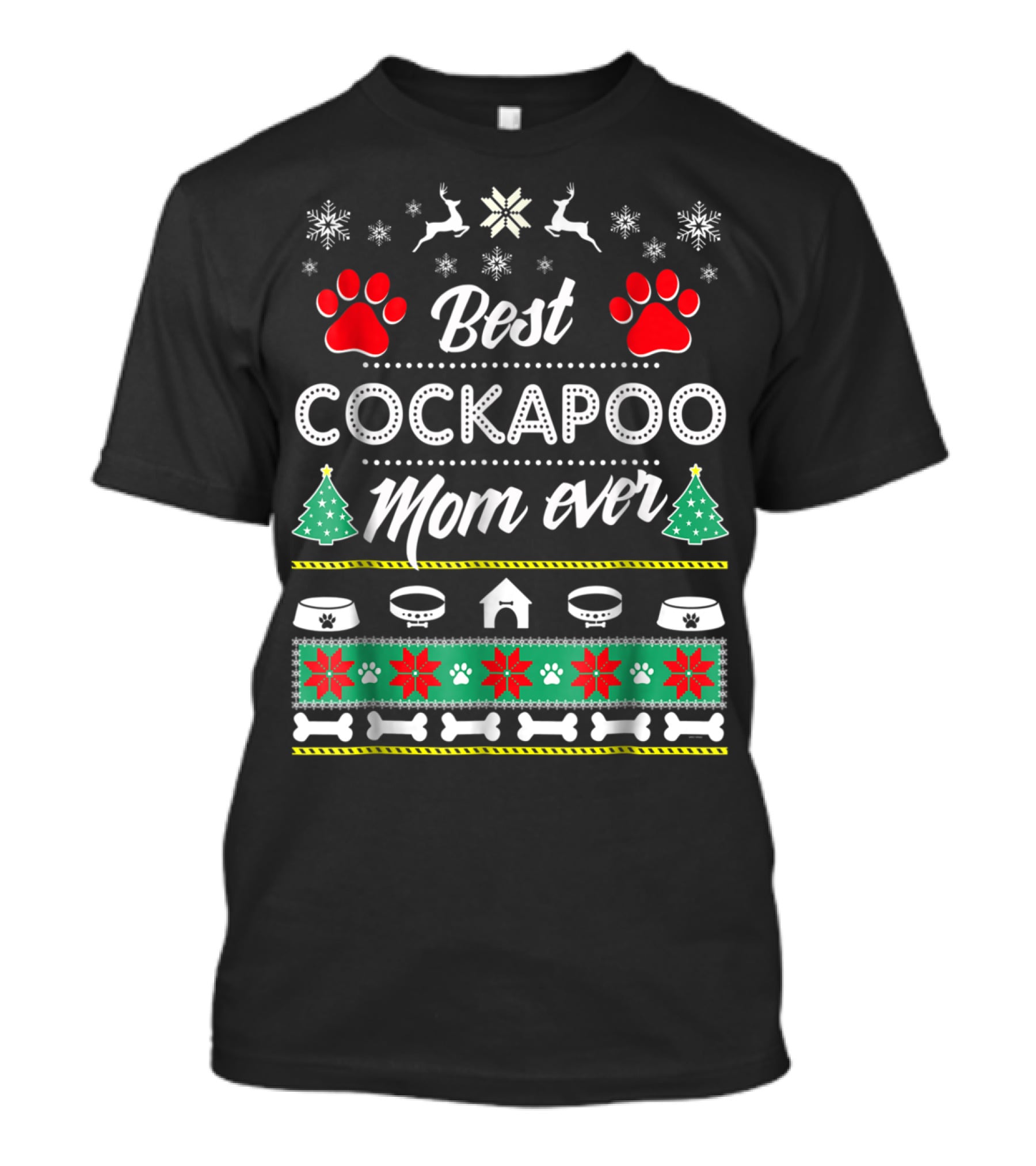 Best Cockapoo Mom Ever Christmas Ugly T-Shirt