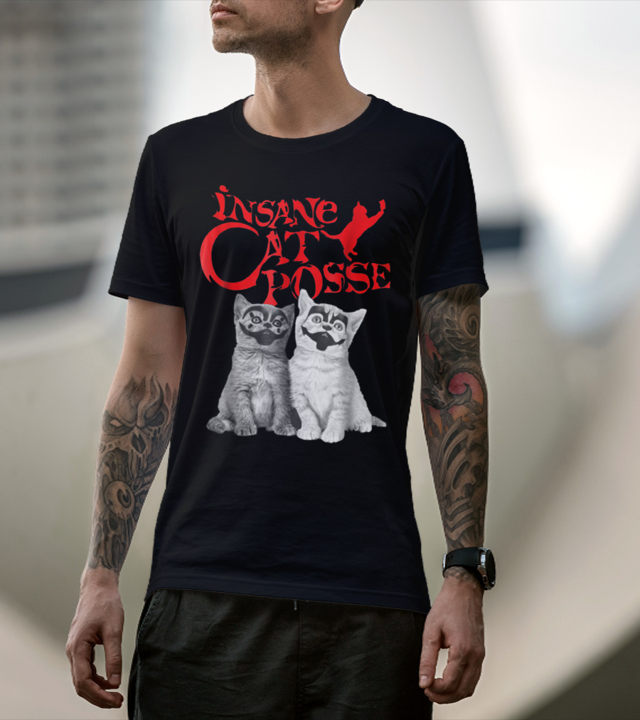 Insane Cat Posse Halloween Funny Clowns Mom Lover T-Shirt