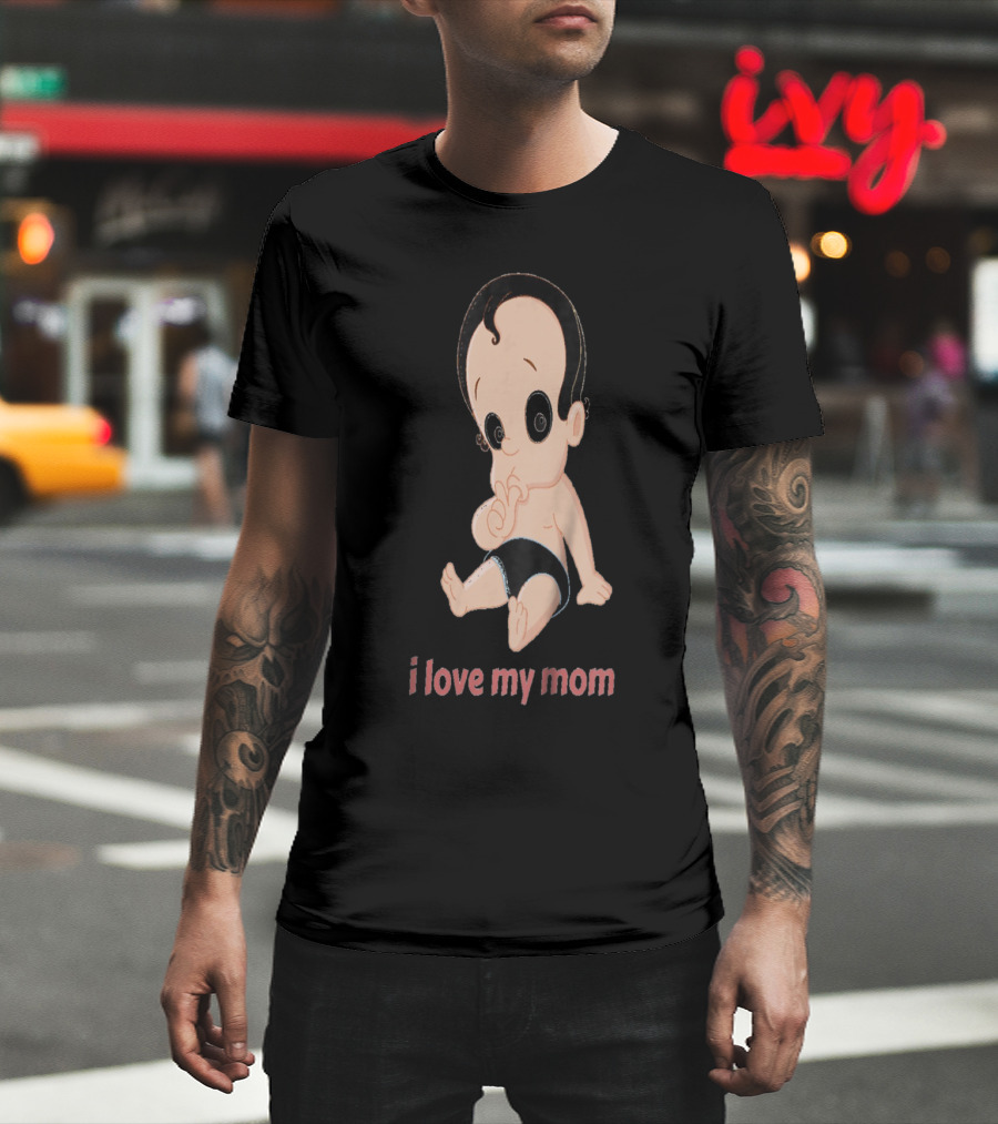 I Love My Mom Kids28 Cartoon Baby T-Shirt