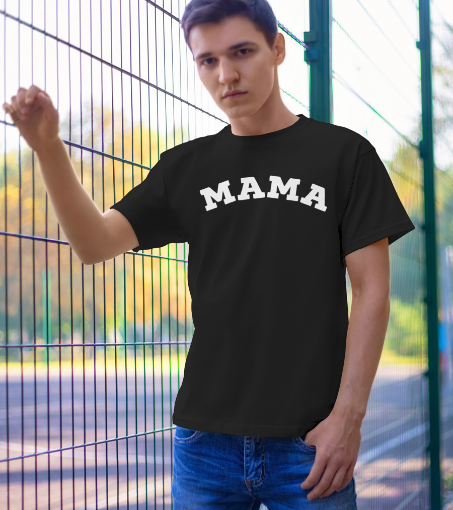 Mama - Bold White Varsity T-Shirt