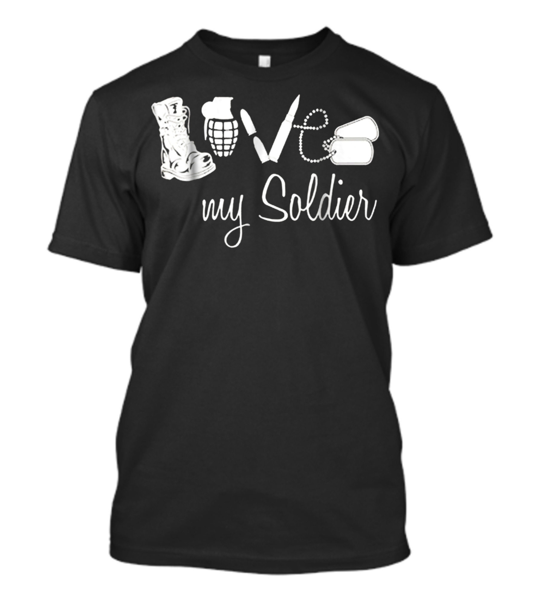 Love My Soldier Army Wife Girlfriend Husband T-Shirt
