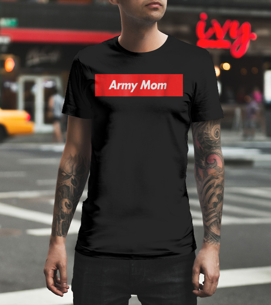 Army Mom Red Box T-Shirt