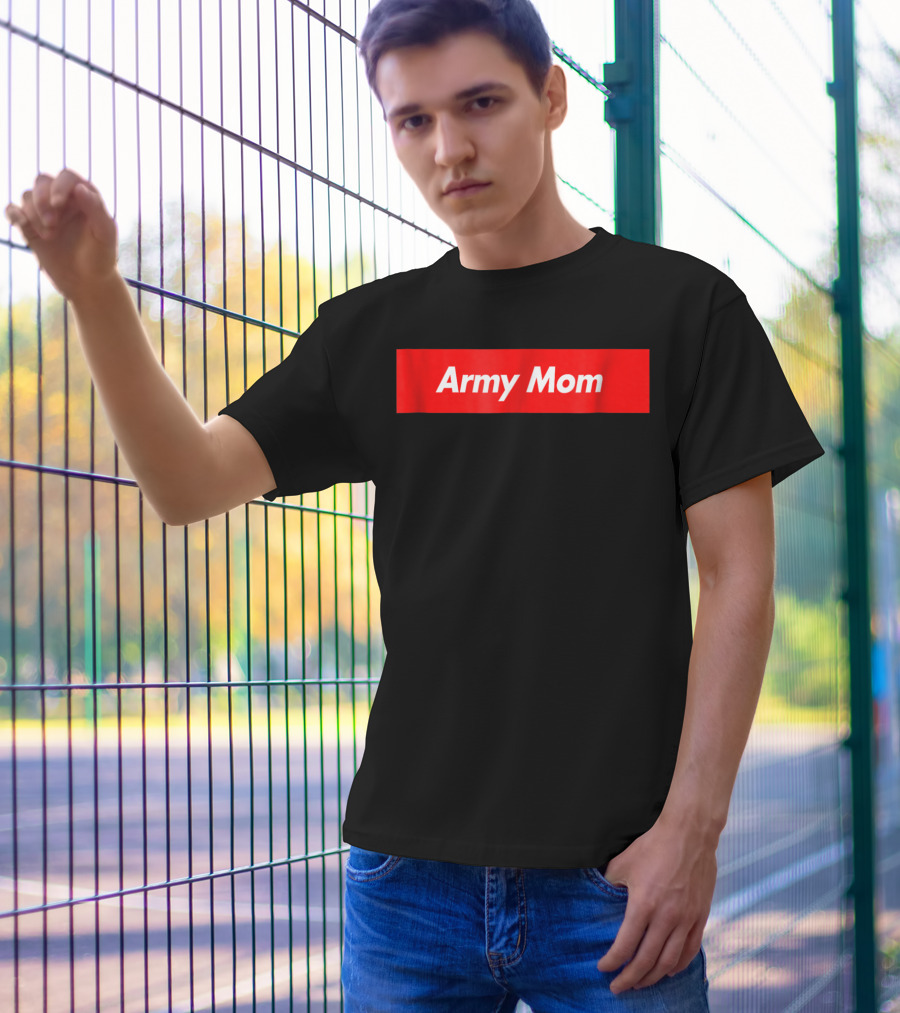 Army Mom Red Box T-Shirt