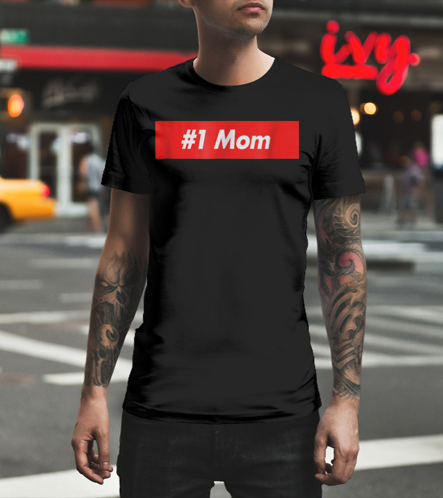 1 Mom Red Box T-Shirt