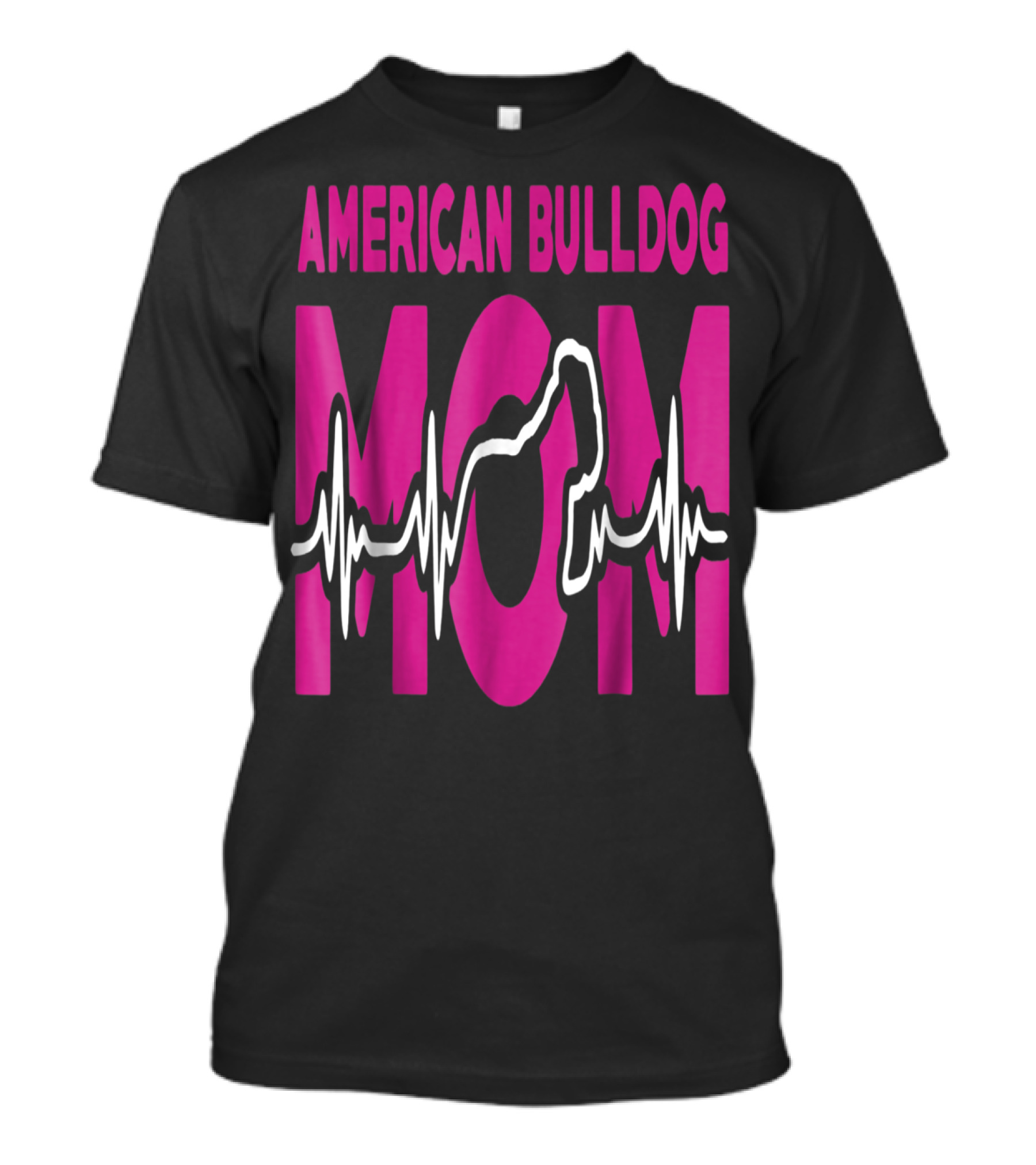 American Bulldog Mom Heartbeat T-Shirt