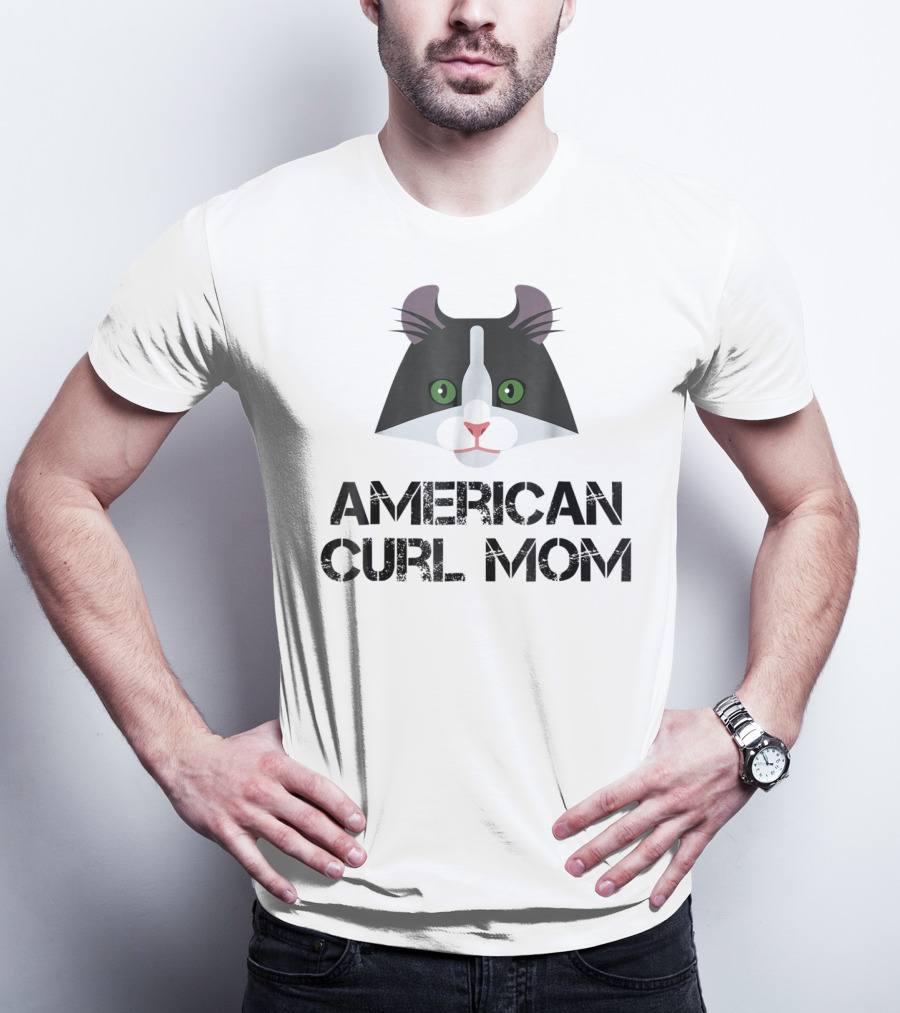 American Curl Mom Cat Lover T-Shirt