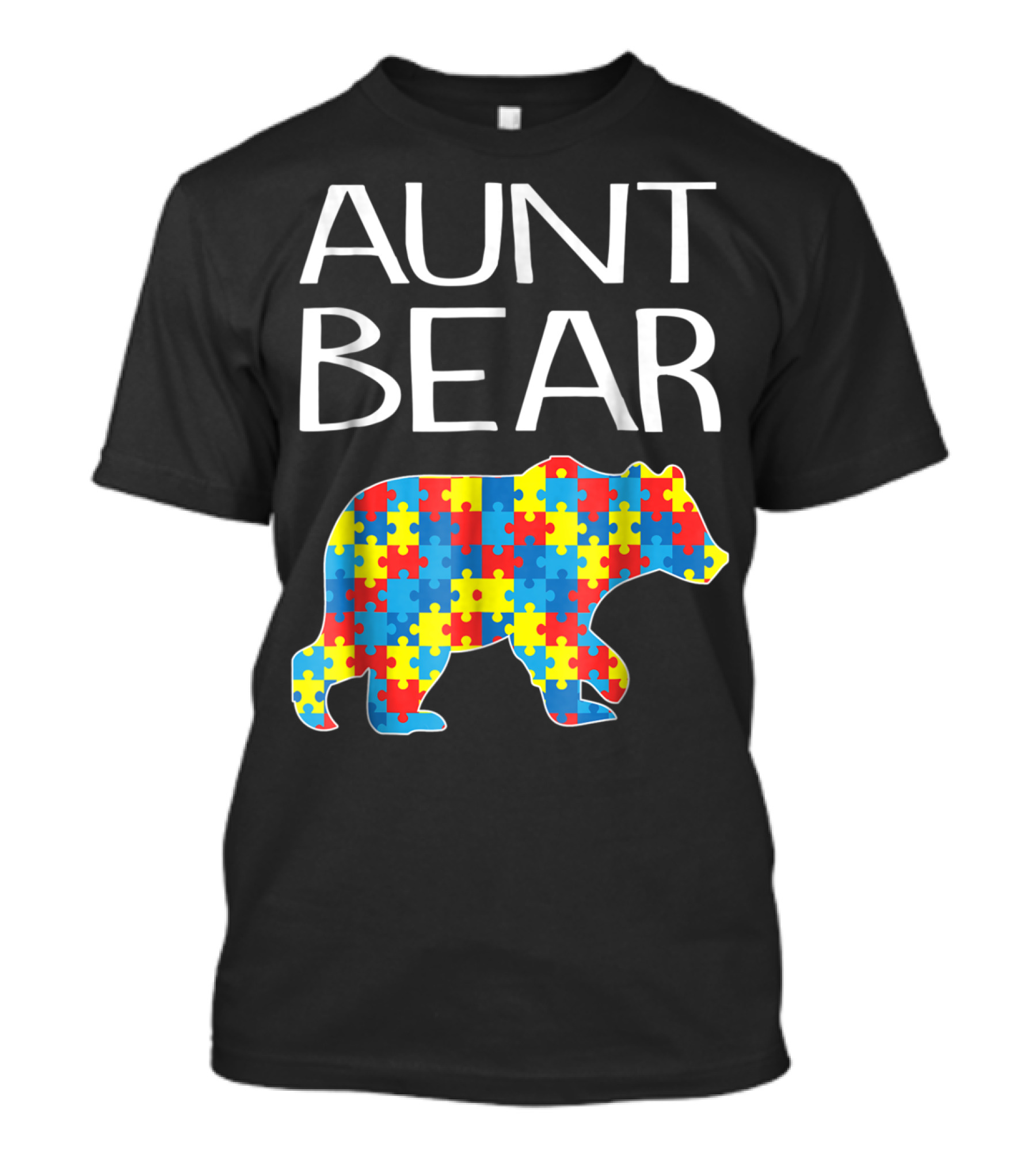 Aunt Bear Autism Puzzle T-Shirt