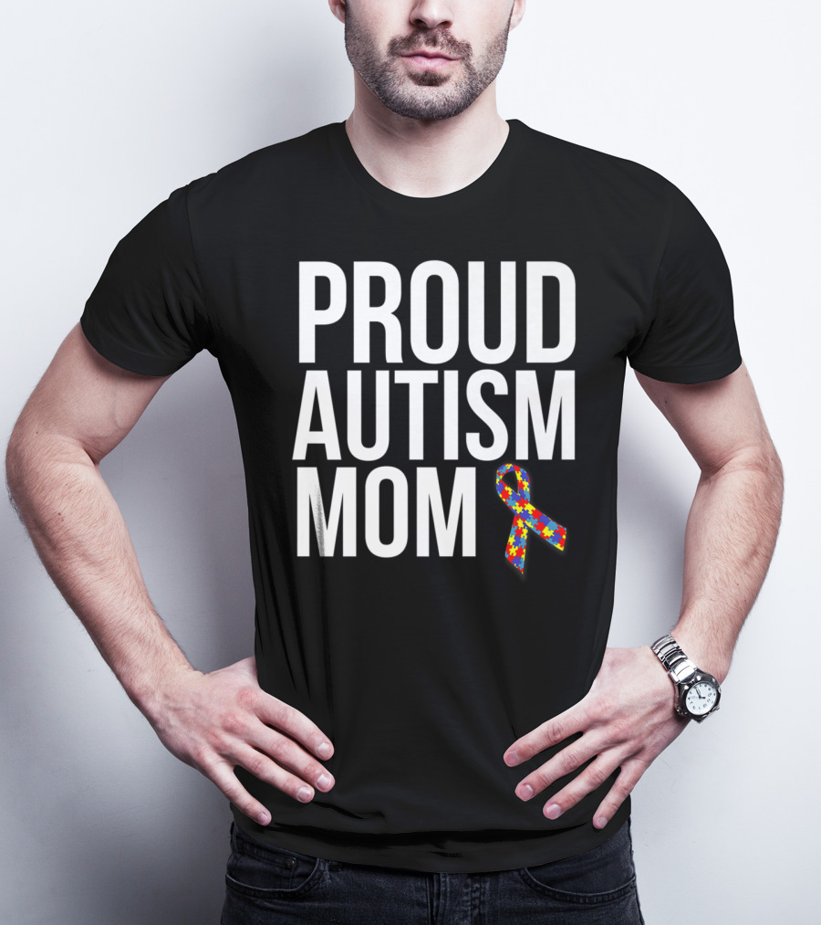 Proud Autism Mom Puzzle T-Shirt