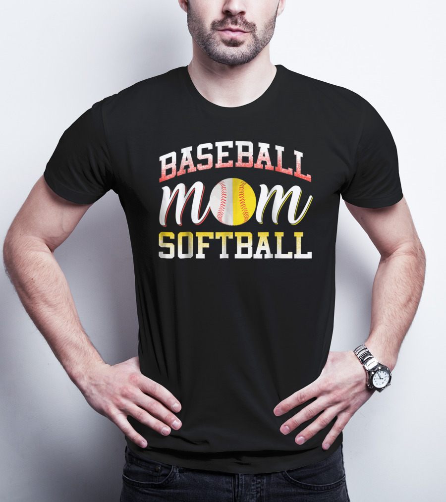 Baseball Mom Softball Mom Love Baseball Softball T-Shirt