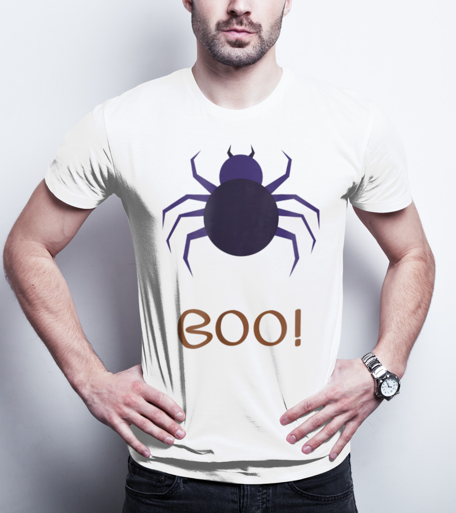 BOO Halloween Spider Design For Mom Sister Boyfriend Girl T-Shirt