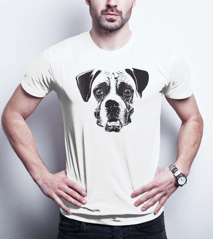 Boxer Dog Face Dog Mom Or Dad Boxer Dog Face T-Shirt