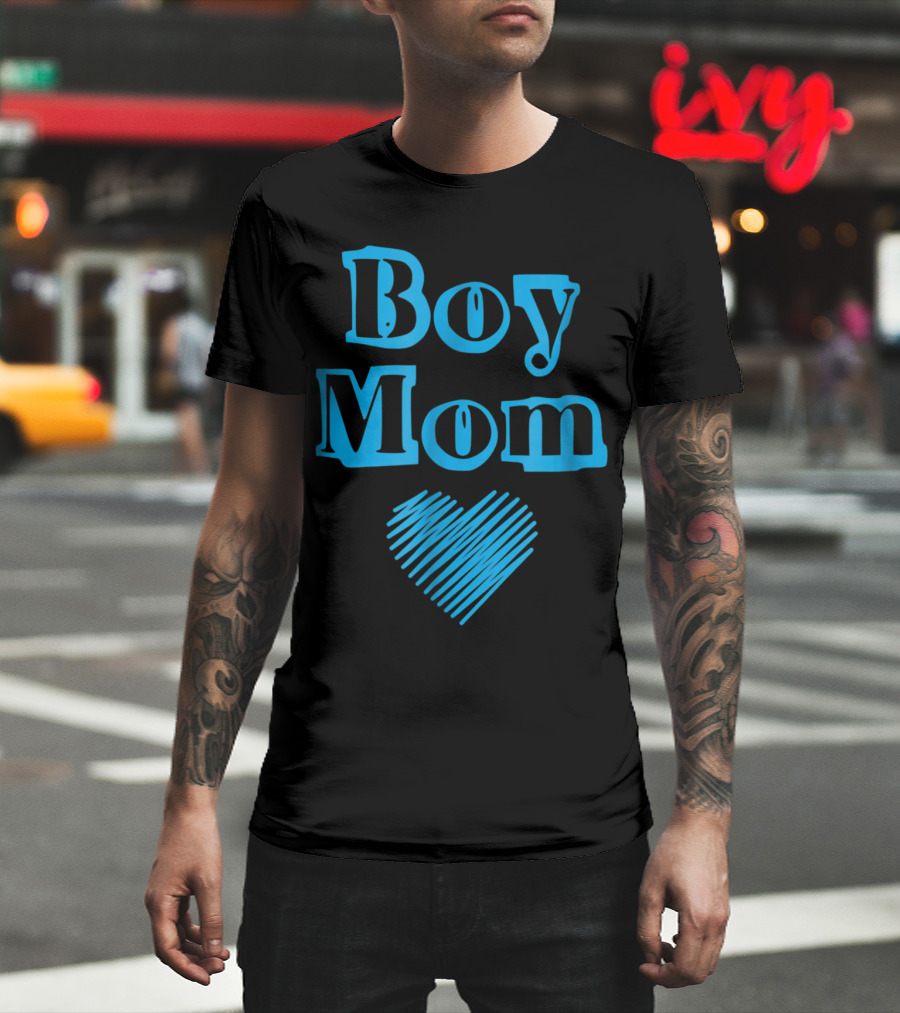 Boy Mom Heart Perfect New Mom Of Boys T-Shirt