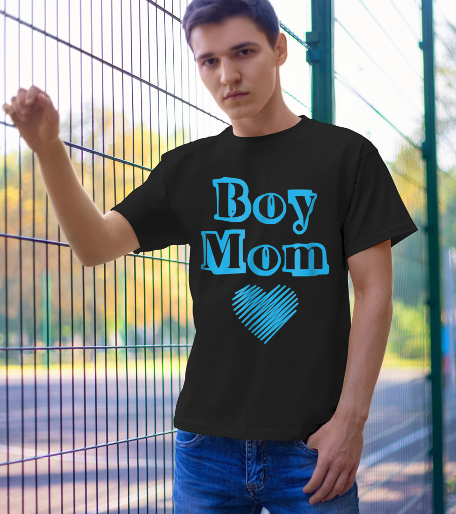 Boy Mom Heart Perfect New Mom Of Boys T-Shirt